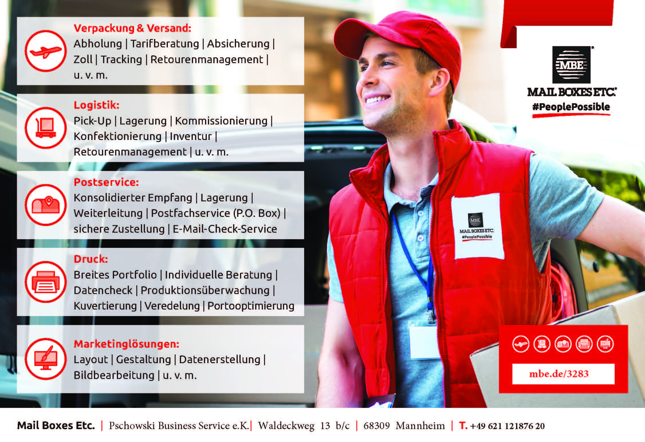 Mail Boxes Etc. 3283 in Mannheim | Versand – Logistik – Druck